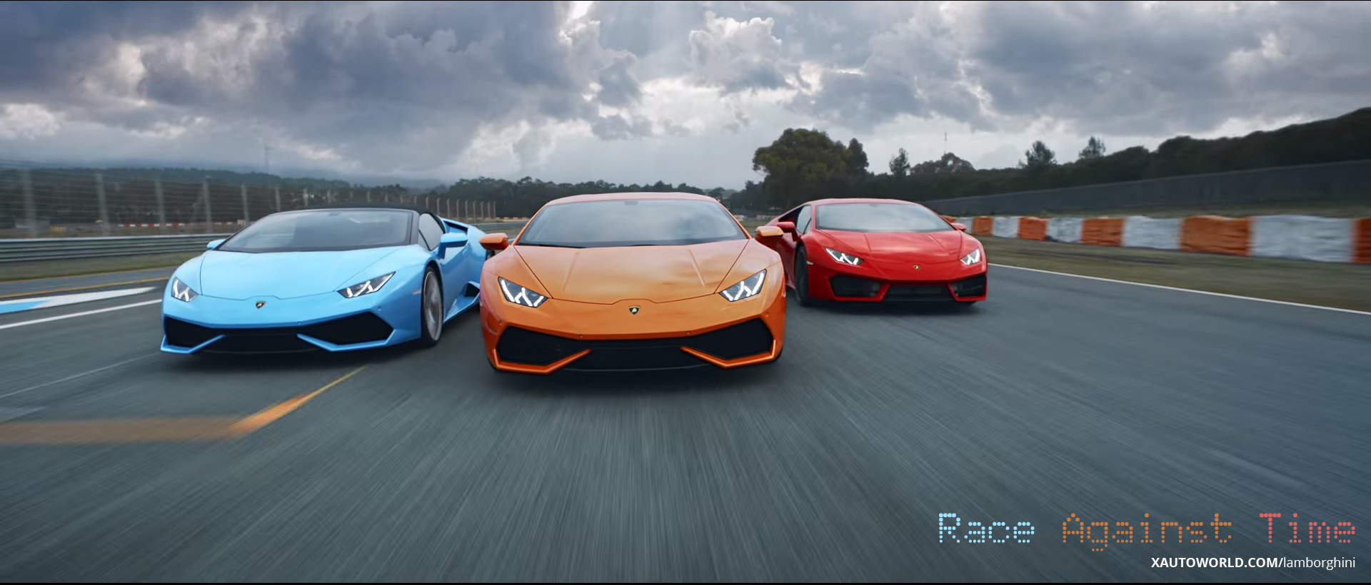3 Lamborghini Huracans Race Against Time - HD Photos & Video