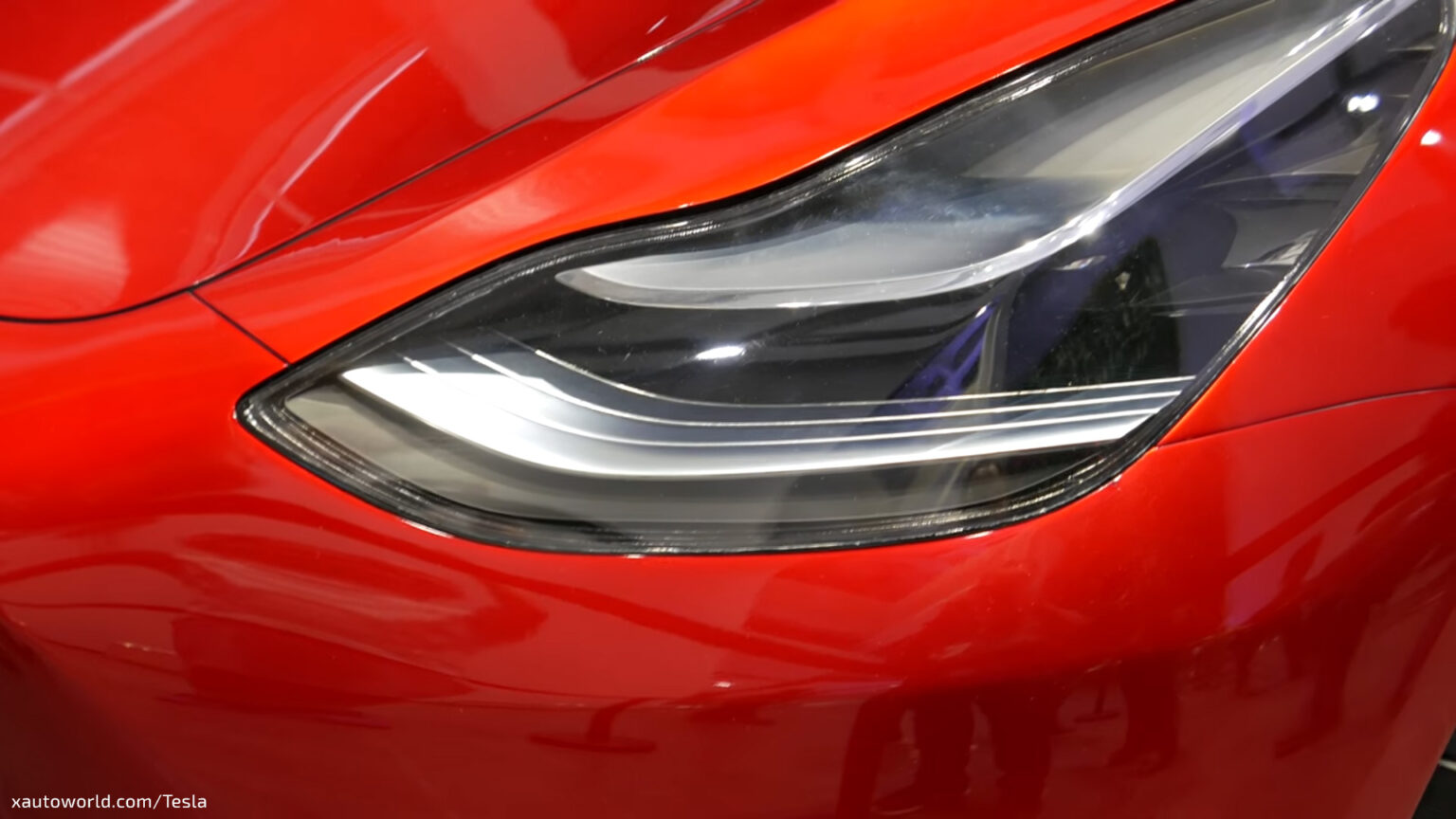 Orange Tesla Model 3 HD Photos & Videos At The Gigafactory