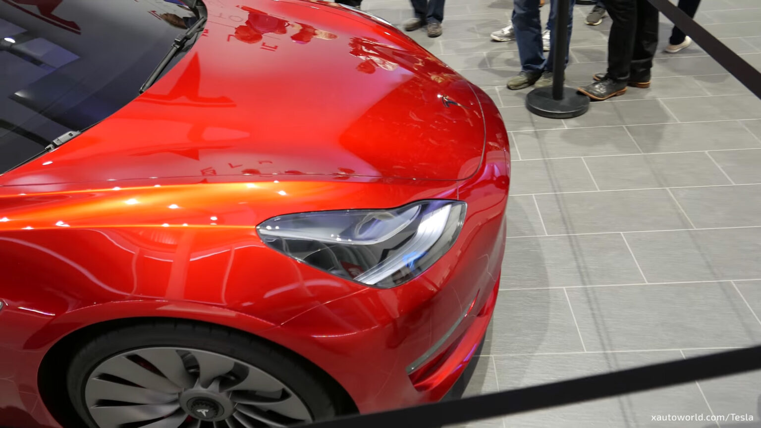 Orange Tesla Model 3 HD Photos & Videos At The Gigafactory