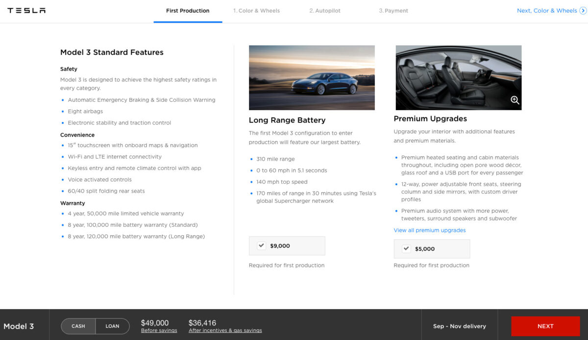 An in-depth look at the Tesla Model 3 configurator - X Auto