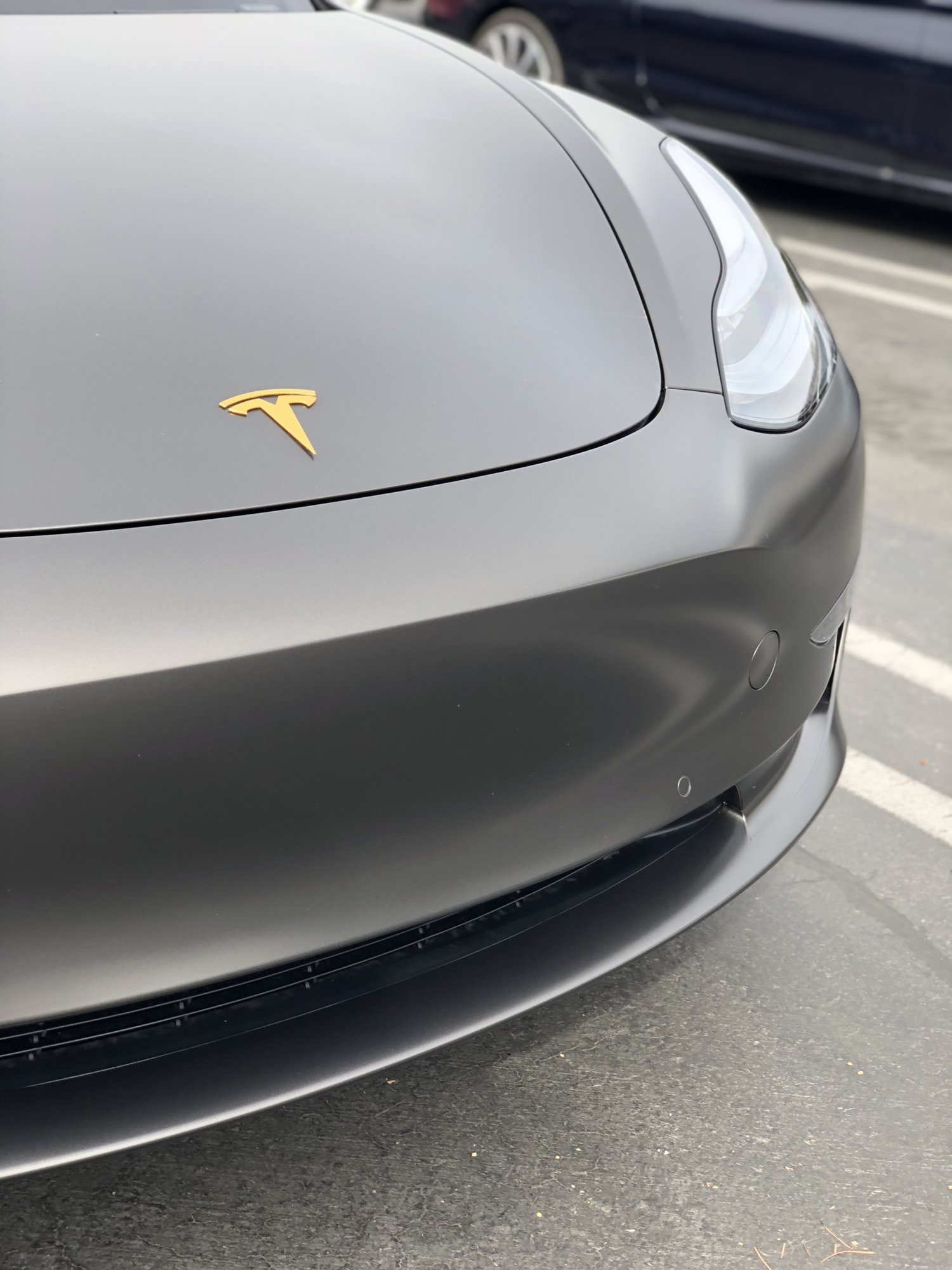 This satin gray 3M wrap turns Tesla Model 3 into a rock star