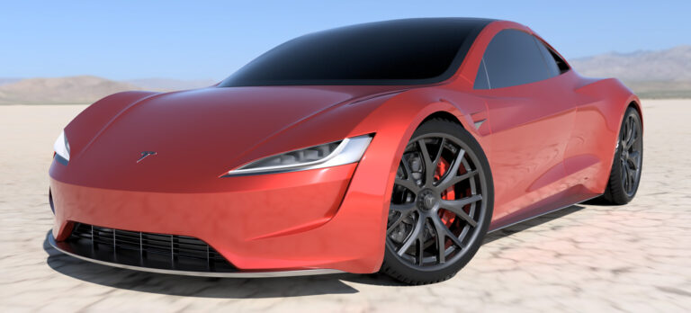 See some jaw-dropping renders of the 2020 Tesla Roadster in red, white ...