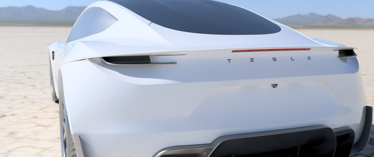 See some jaw-dropping renders of the 2020 Tesla Roadster in red, white ...