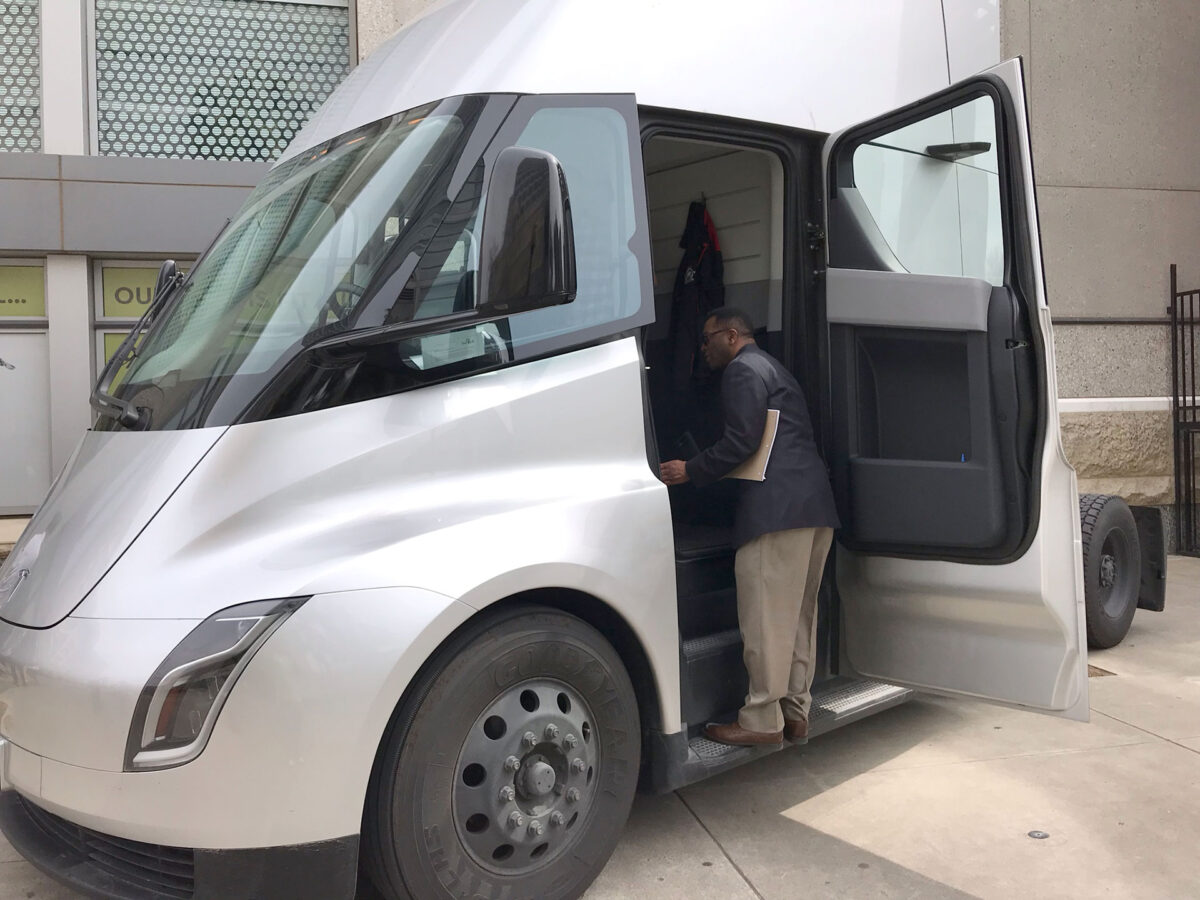 Tesla Semi Truck's rare interior pictures emerge from Sacramento, CA