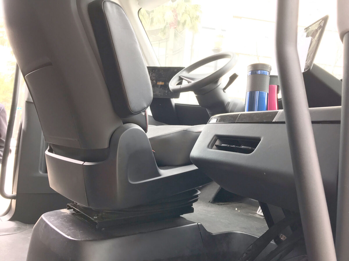Tesla Semi Truck's rare interior pictures emerge from Sacramento, CA