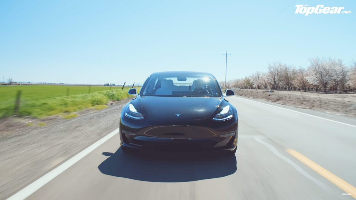 Top Gear takes us on a joyride from Tesla factory to Model Y event in a ...