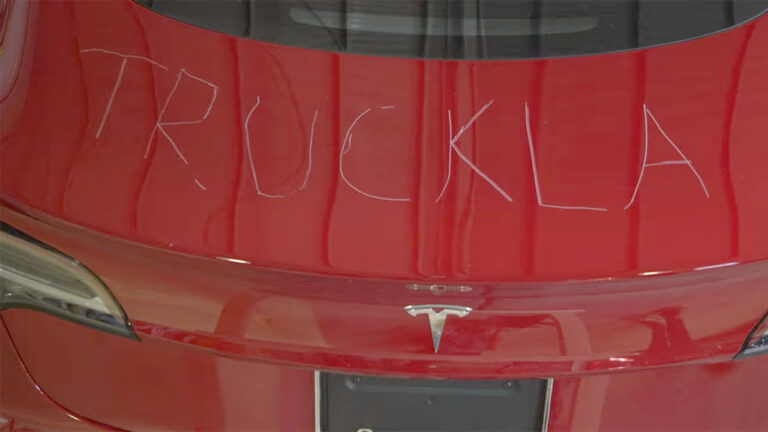 YouTuber transforms a Tesla Model 3 into a Pickup Truck she calls 'Truckla'