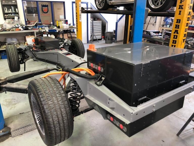 The iconic DMC DeLorean is converted to an electric car using the Tesla ...