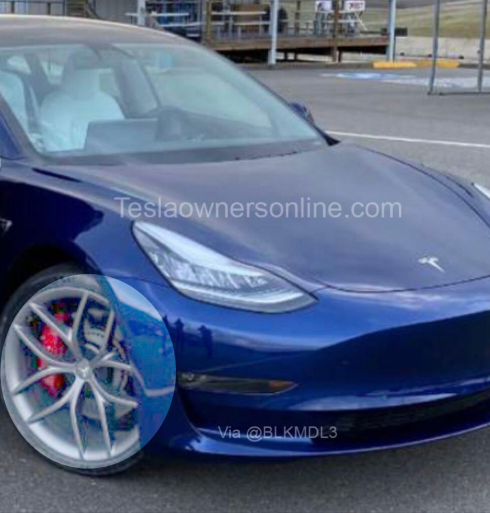 First look at the Tesla Model 3 Forged Performance Wheels from the ...